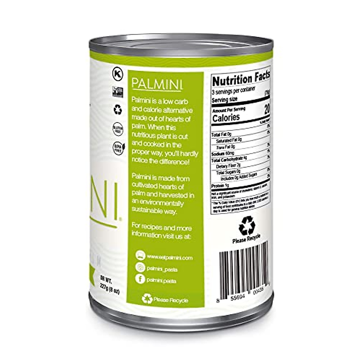 Palmini Linguine Pasta | Low-Carb, Low-Calorie Hearts of Palm Pasta | Keto, Gluten Free, Vegan, Non-GMO | As seen on Shark Tank | (14 Ounce - Pack of 6)