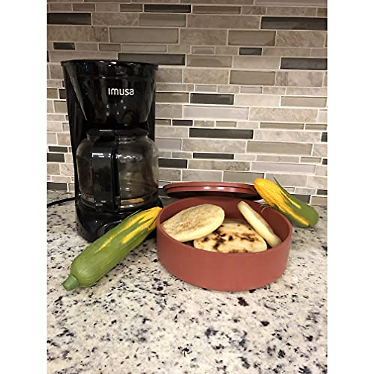 IMUSA USA Terracota Tortilla Warmer, 1 Pack, Brown