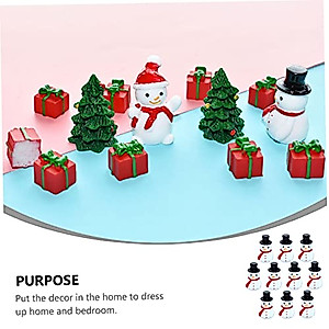 Abaodam 60 Pcs Mini Snowman Mini Christmas Decorations for Crafts Miniatures for Crafts Xmas Miniature Snowman Snow Globes for Kids Mini Figurine Fairy Birthday Party Supplies