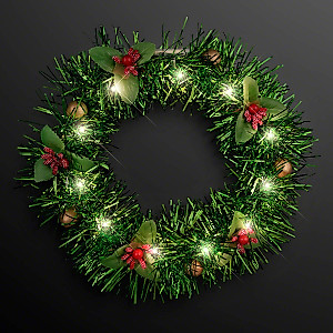 Christmas Crown LED Tinsel Wreath Headband