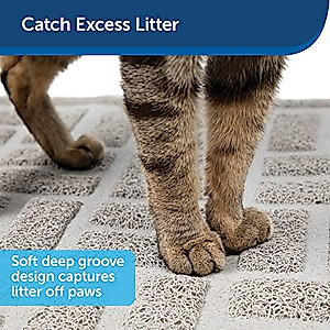 PetSafe Anti-Tracking Litter Mat - Traps Crystal and Clay Clumping Cat Litter - Durable Mesh Material - Easy to Clean Mat - Compatible with All Cat Litter Boxes - Medium Size