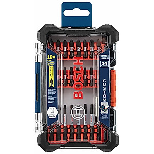 BOSCH SDMS44 44-Piece Assorted Impact Tough Screwdriving Custom Case System Set for Screwdriving Applications