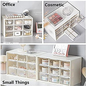 ReachTop Desk Craft Organizer Storage with Removable Mini 9 Drawers Holder for Office Home Collection Caddy Small Belongings Art Craft, Wall Mounted, White