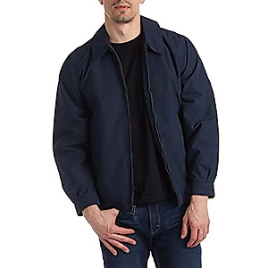 Perry Ellis Men?s Jacket ? Casual Lightweight Water Resistant Microfiber Windbreaker Golf Coat (S-XL), Size Medium, Dark Sapphire