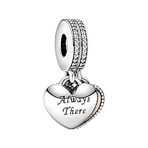 Best Friend Dangle Charm 925 Sterling Silver Pendant,Jewelry Beads Gifts for Women Bracelet&Necklace A0221