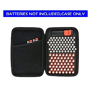 khanka Hard Battery Organizer Storage Box, Carrying Case Bag Holder - Holds 116 Batteries AA AAA C D 3V 9V with Battery Tester (BATTRIES are NOT Included.)