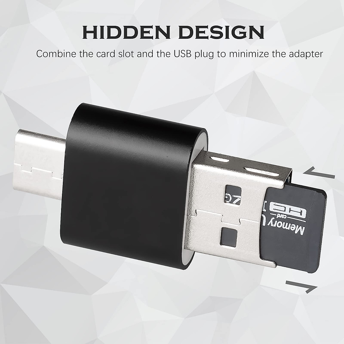[2 Pack] Micro SD Card Reader for Android Phone,Micro SD Card to USB Adapter, Mini USB C Card Reader for Camera Memory Card Reader, Wansurs Card Reader for PC and Android Phone
