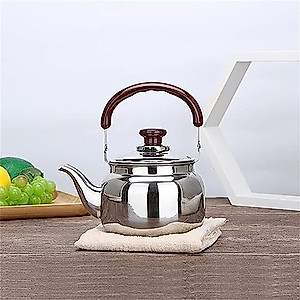 Tea Kettle Stovetop Whistling Teapot Stainless Steel Whistle Kettle Teapot With Handle Teapot For All Stovetops Kitchen Whistle Kettle Stove Top Kettle (Size : 2L)