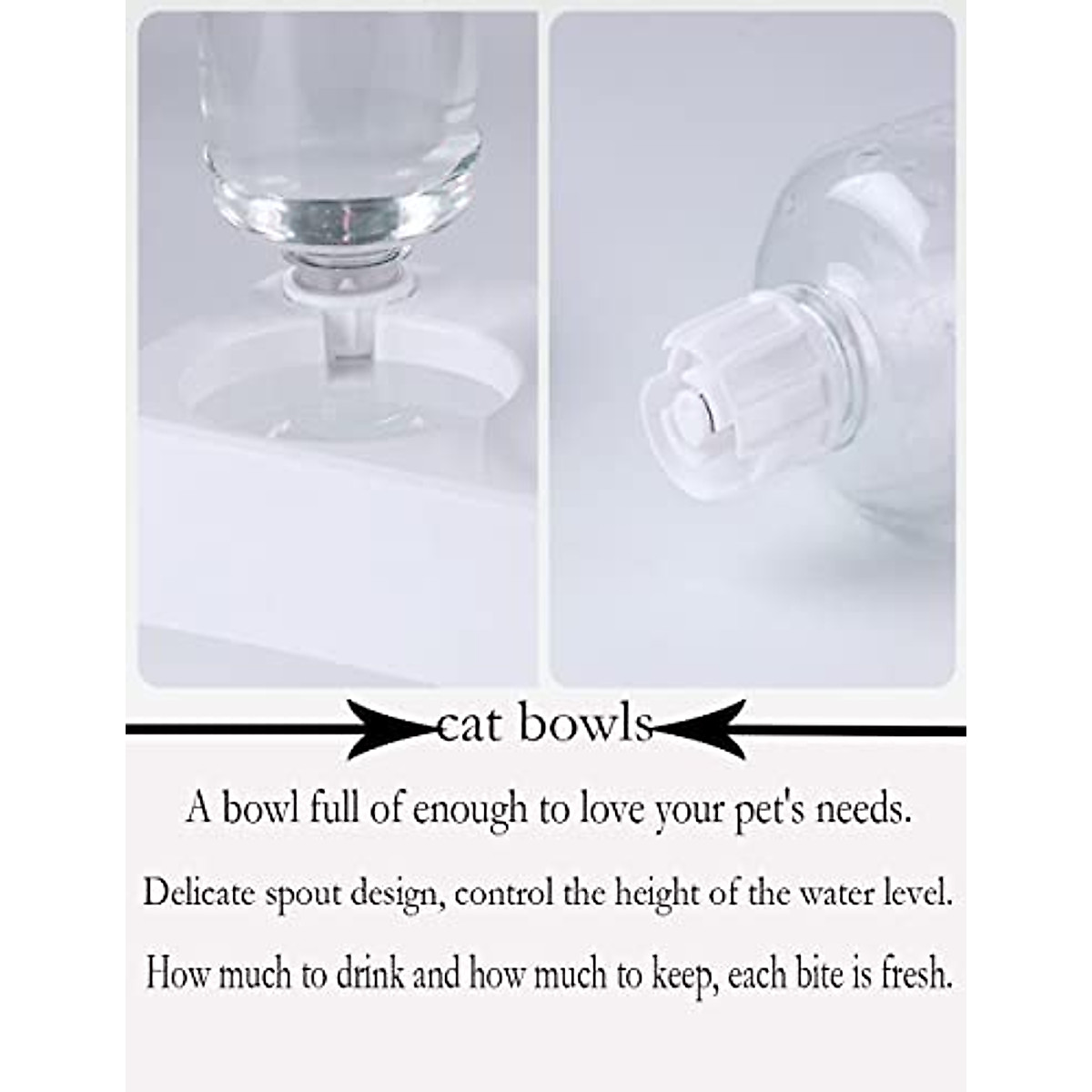 Marchul Cat Bowls, Cat Food Bowls, Cat Dog Tilted Water and Food Bowl Set, Raised Cat Bowl for Small or Medium Size Dogs Cats