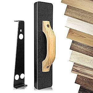 NAACOO Flooring Tools - Heavy Big Tapping Block + Heavy Duty Pull Bar, Needn't Hammer, for Vinyl Plank Flooring - Tapping Block Just Knock 1-2 Times to Complete Flooring Installation.
