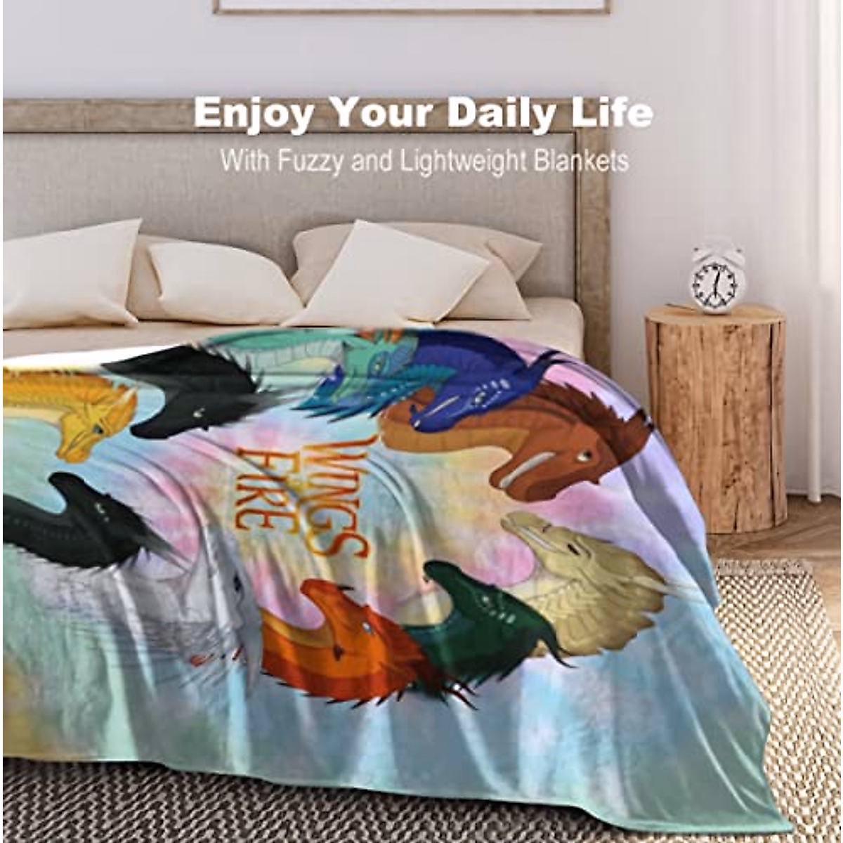 3D Printed Anti Pilling Flannel Blanket Warm Throw Blanket Ultra-Soft and Suitable for All Seasons Luxurious Carpet 50"X40"