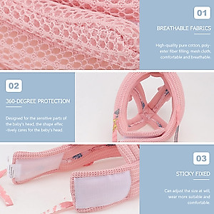 Zerodeko Baby Helmet Safety Head Cushion Safety Crash Helmet with Bumper Bonnet Adjustable Cap Shockproof for Running Walking Crawling Pink