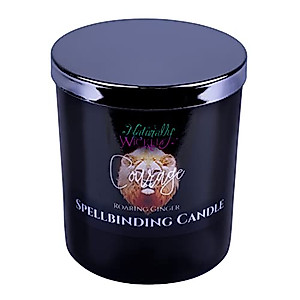 Naturally Wicked Spellbinding Courage Candle with Crystal, Wood Wick & Gift Box