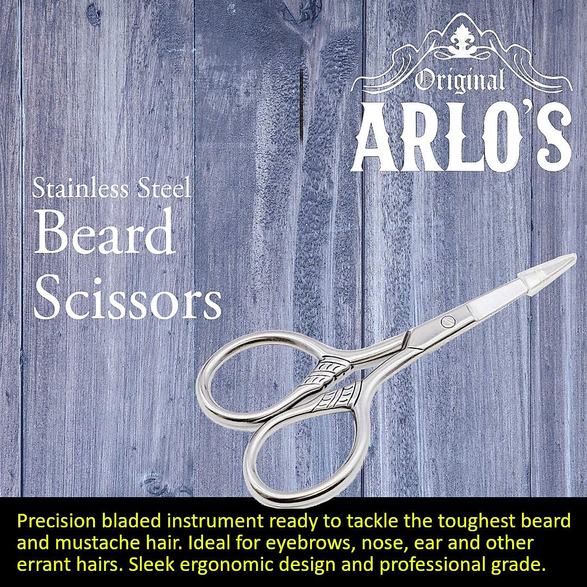 Arlo's 5-PC Mens Premium Beard Grooming Kit w/ Tea Tree Beard Oil 2.5oz -Beard Oil, Beard Brush, Beard Comb, Beard Scissors & Carry Bag