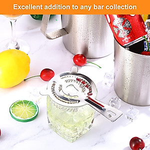 16 Pieces Bar Strainers Bartender Strainer Cocktail Strainers Stainless Steel Drink Strainer silver Shaker Strainer Ice Bar Shelf Strainer for Bartenders Drinking Water Filtering