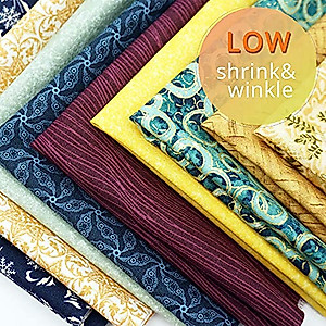 POL&CO 50pcs Cotton Craft Fabric Random Bundle Squares 9.8 x 9.8 in – 100% Cotton Fabric for Sewing and Quilting | Fabric Bundles | Fabric Scraps | Precut Fabrics for Quilting | Patchwork