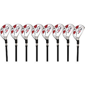 Majek Senior Mens Golf All Hybrid Complete Full Set which includes #3 4 5 6 7 8 9 PW Senior Flex with Senior Midsize K5s Design High Traction Tech Grips Right Handed Clubs