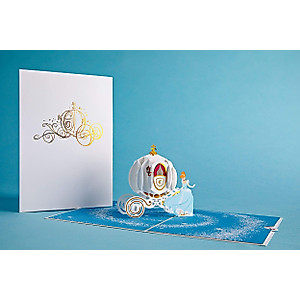 Lovepop Disney's Cinderella Pop Up Card, 5x7-3D Greeting Card, Disney Birthday Cards for Kids, Pop Up Cards for Any Occasion