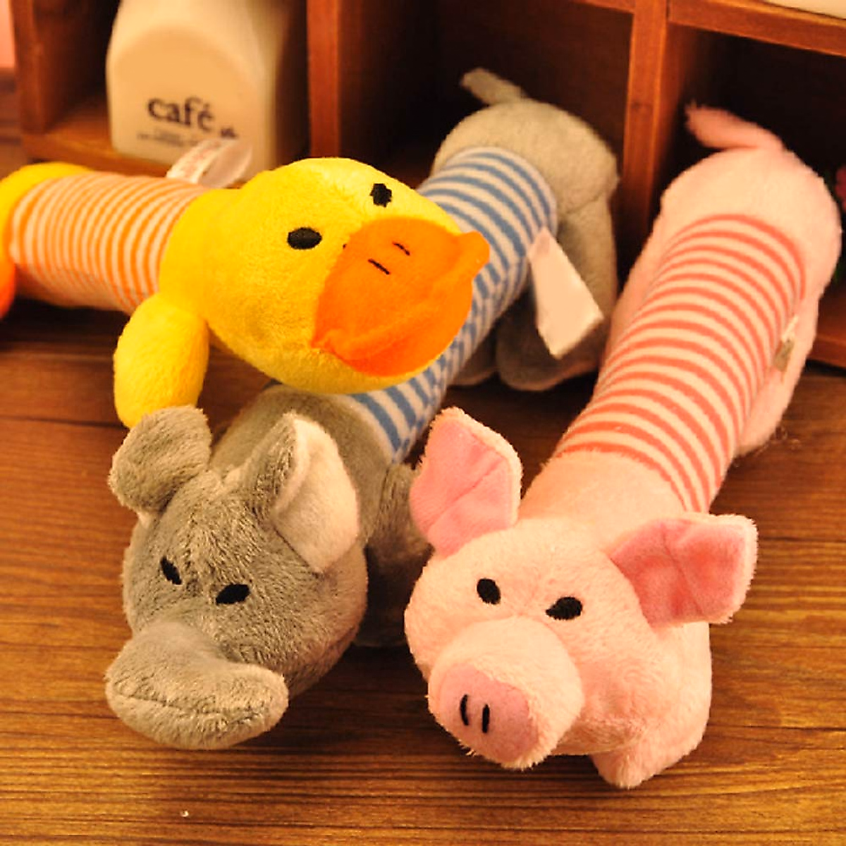 WYKsoku Pet Toys, Elephant Pig Duck Squeaky Squeaker Plush Chew Play Souud Toy for Pet Puppy Dog - Elephant