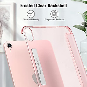 Fintie SlimShell Case for iPad Mini 6 2021 - [Magnetic Clasp] Lightweight Stand Case with Translucent Frosted Back Cover, Auto Wake/Sleep for iPad Mini 6th Generation 8.3 Inch, Rose Gold