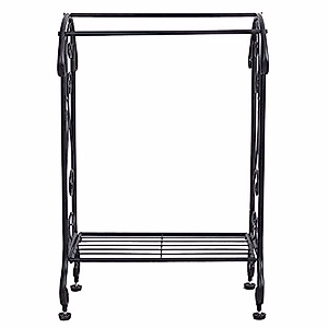 HopeHope Throw Blanket Storage - Living Room Decor - Bathroom Towel Rack Metal Free Standing Bath Towel Blanket Storage Organization, Rack for Bathroom, Bedroom, Laundry Room