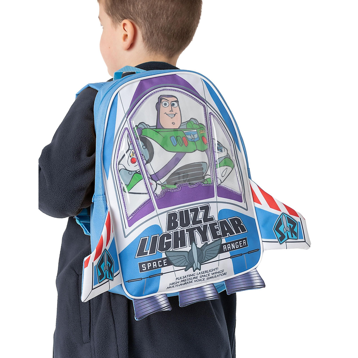 Disney Toy Story Backpack Kids Buzz Lightyear 3D Rocket Rucksack Bag