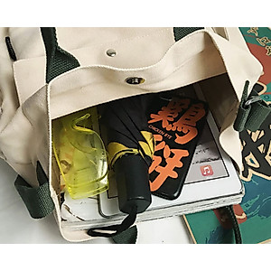 Canvas Tote Bag for Women Canvas Crossbody Tote Shoulder Purse Bag with Pockets for Women for Shopping, Travel and Work (Black)