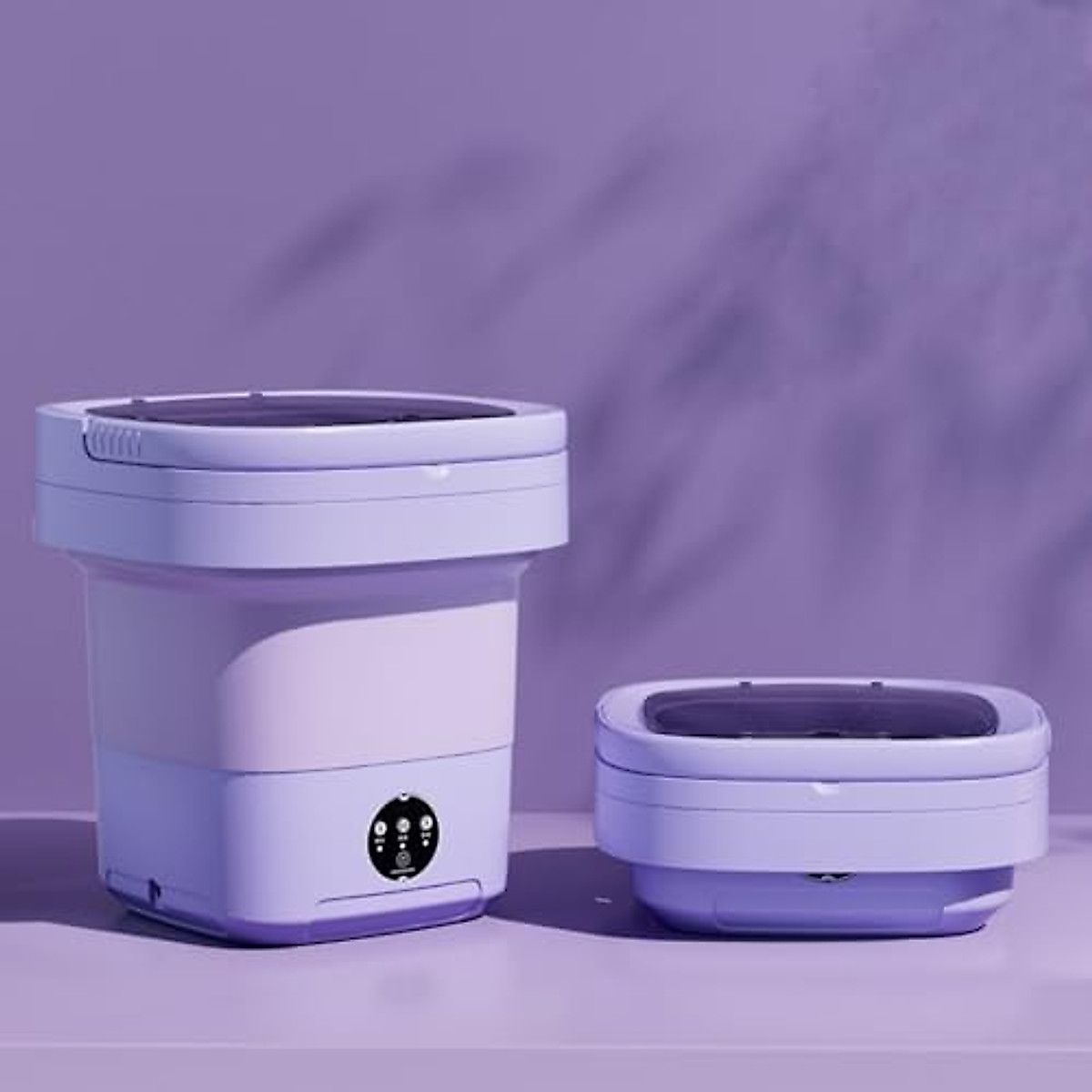 Portable Washing Machine,Mini Washer,11L Upgraded Large Capacity Foldable Washer, Deep Cleaning of Underwear, Suitable for Apartments, Dormitories Hotel (Purple)