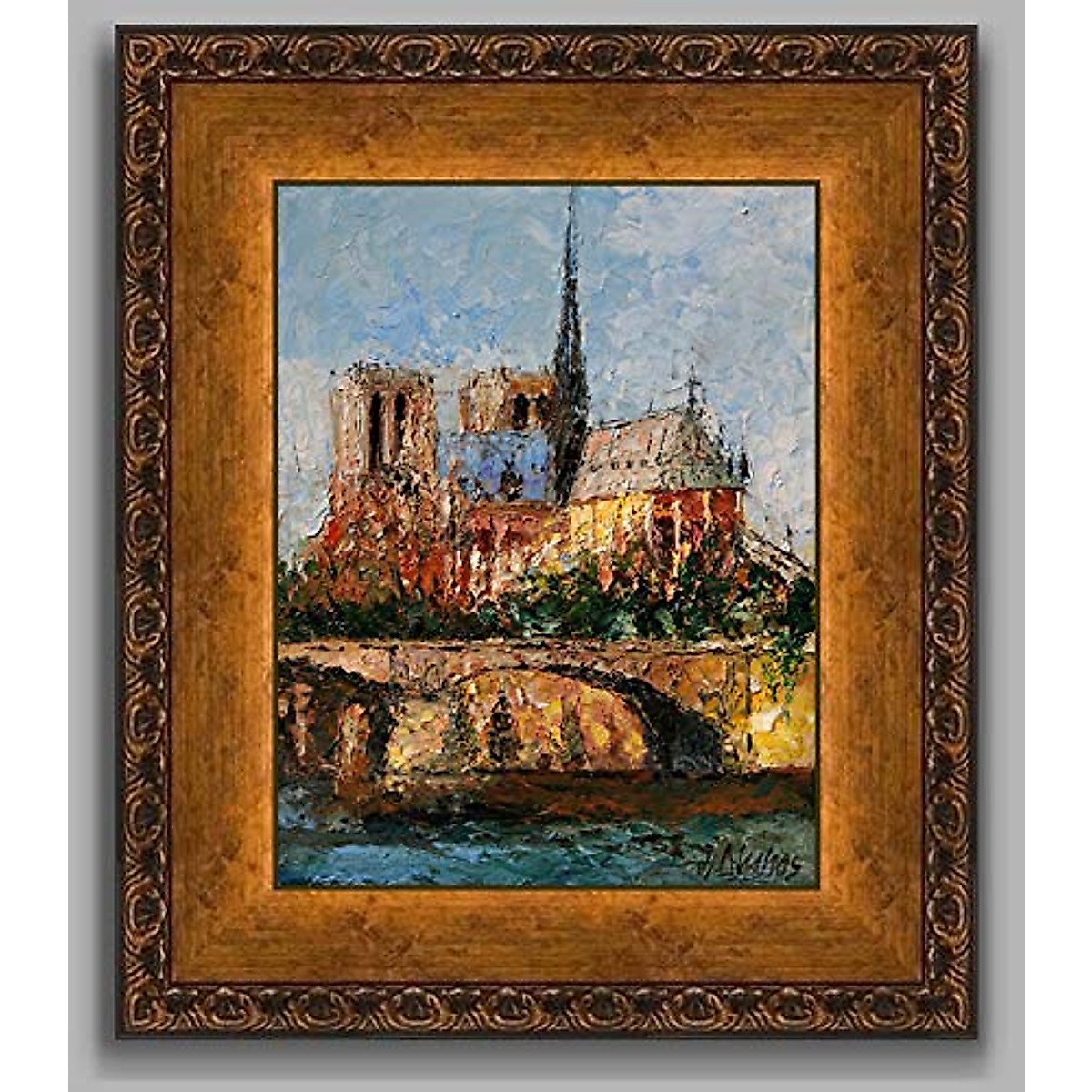 (SOLD) Majestic Notre Dame - Paris France by internationally renown painter Andre Dluhos