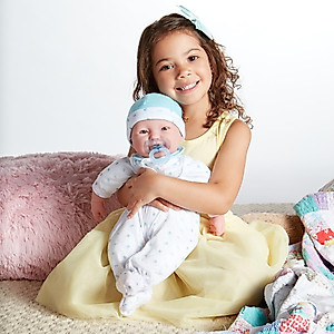 Caucasian 20-inch Large Soft Body Baby Doll | JC Toys - La Baby | Washable |Removable Blue Outfit w/ Hat and Pacifier| For Children 2 Years +