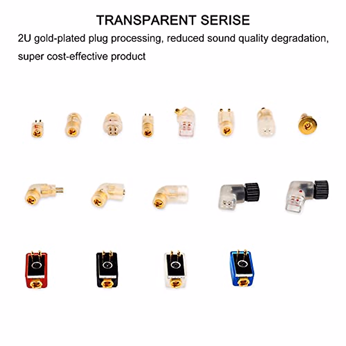 okcsc MMCX Cable Adapter Work for MMCX Cable Connected to Westone W40 W10 W20 W30 W40 W50 B30 B50UMpro10 Earbuds Adapter Compatible for Westone Series Earphone Connector Transparent