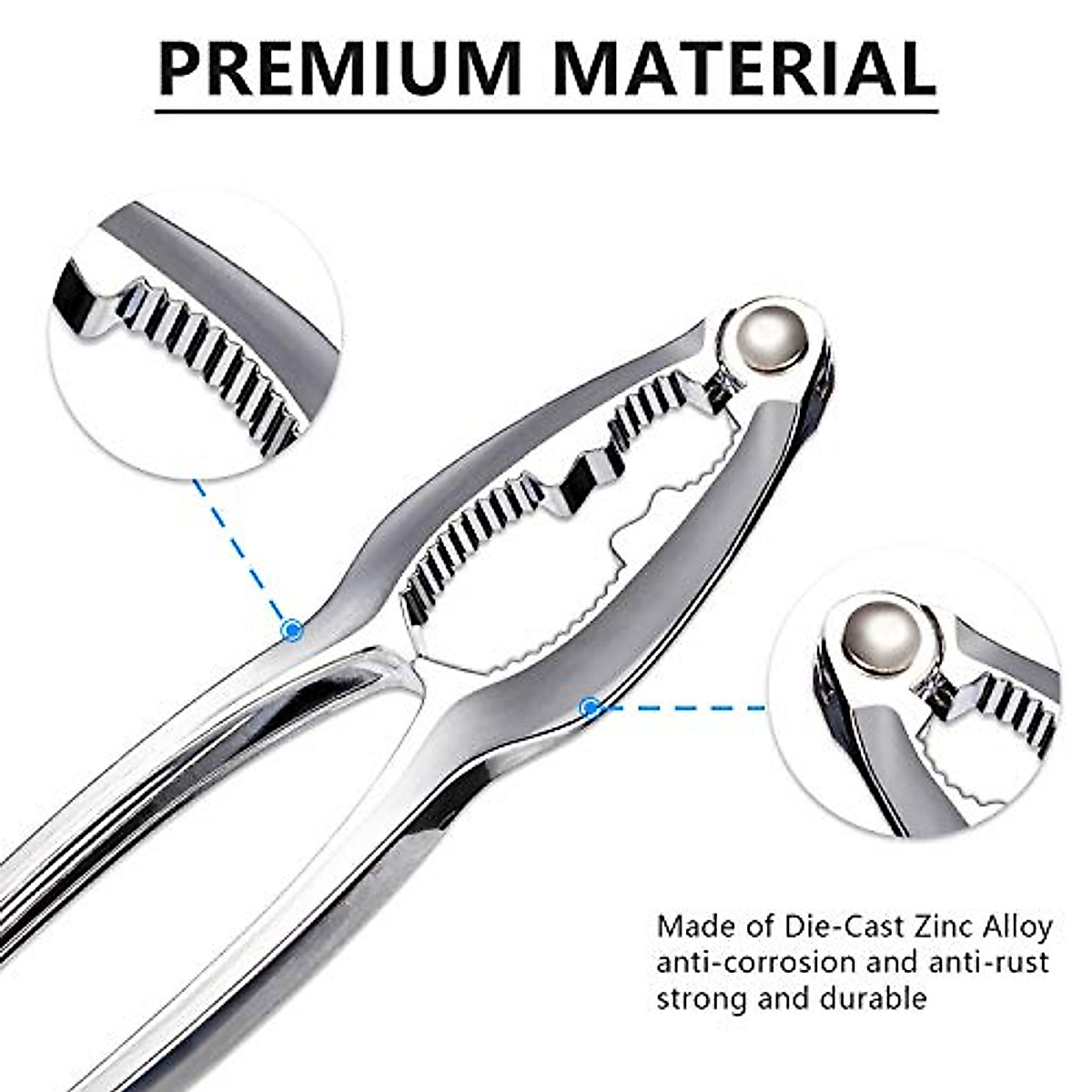 Crab Leg Crackers and Tools - 7 Piece Seafood Tools Upgrade Stainless Steel Lobster Crackers and Picks Set