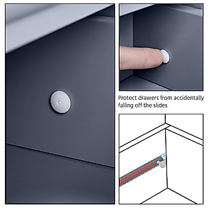 Yaheetech Large Bathroom Floor Cabinet with 4 Dawers and Single Door Cabinet, Freestanding Storage Cabinet for Living Room Kitchen Hallway, Gray