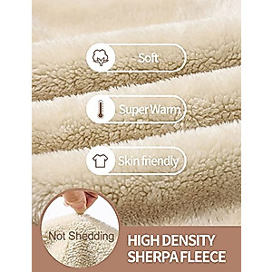 Flygo Men's Winter Warm Active Fleece Joggers Pants Athletic Sherpa Lined Sweatpants(02 Dark Grey-M)