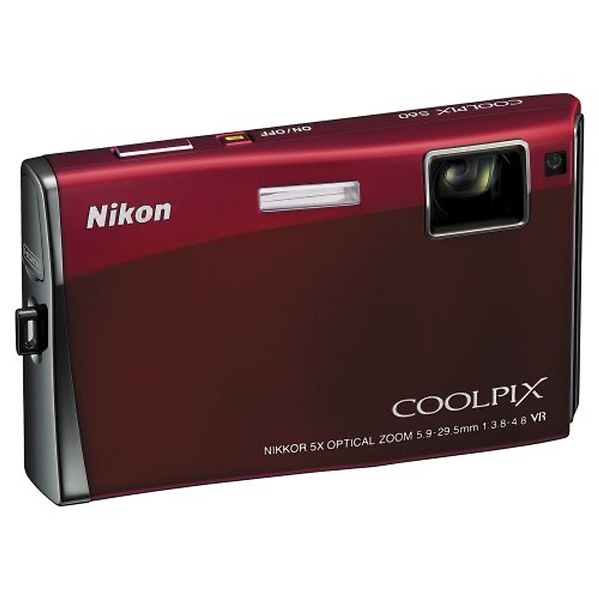 Nikon Coolpix S60 10MP Digital Camera with 5x Optical Vibration Reduction (VR) Zoom (Crimson Red)