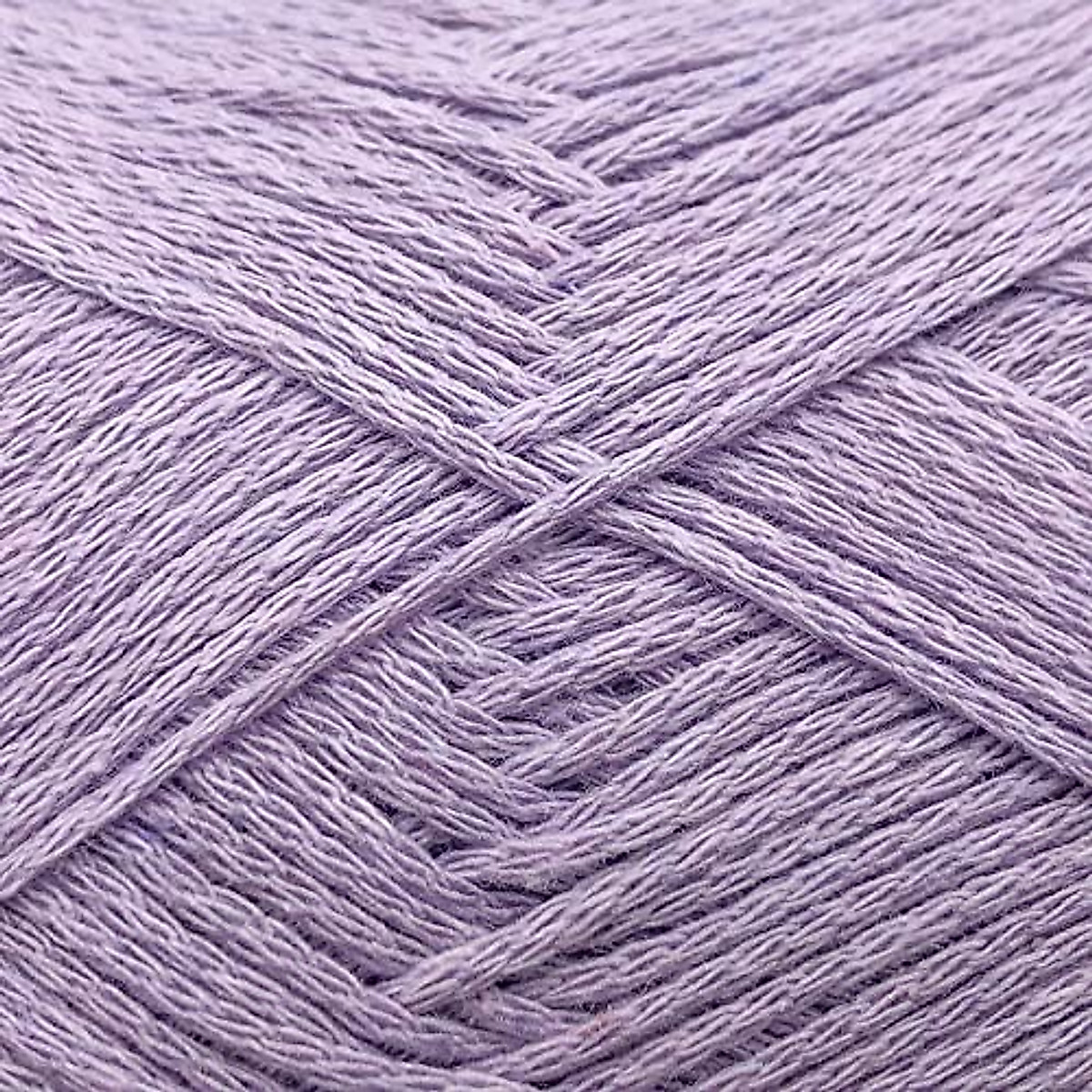Buvemu Cotton Chainette Yarn, 100% Cotton Fine Weight for Knitting Crocheting, Summer Spring Yarn, 100 Gram (3.53 Ounces) 328 Yards (300 Meters) (Lilac)
