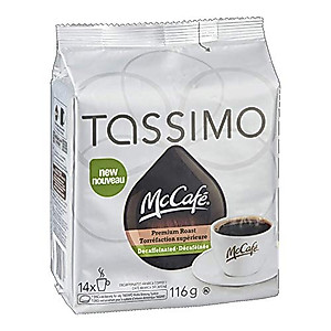 Mcdonalds McCafe Premium Roast Decaffeinated Coffee Tassimo 14 T-discs {Imported from Canada}