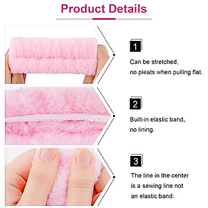 VELSCRUN 6 Pack Hairband, Pink Microfiber Spa Headband, Makeup Headband, Face Wash Bow Tie Headband, Skincare Headbands for Women Girls Hair Accessories Gifts