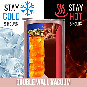 Onebttl Dog Mom Gifts, Dog Lover Gifts for Women, Best Dog Mom Ever, 20 oz Rose Gold Insulated Tumbler - Cavapoo Mom