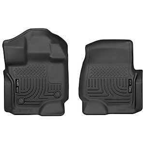 Husky Liners - Weatherbeater | Fits 2015 - 2024 Ford F-150 SuperCrew/SuperCab (Includes 22 - 24 Lightning Model) - Front Liners - Black, 2 pc. | 18361