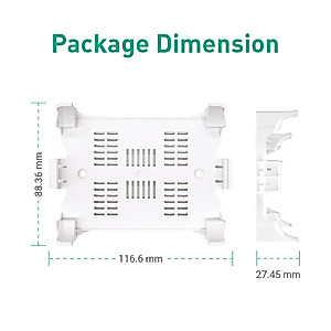 GL.iNet WiFi Router Holder Wall Mount with Screws, Compatible with GL-A1300 (Slate Plus), GL-SFT1200 (Opal), GL-MT1300 (Beryl) Router, Networking Device Bracket, Easy to Install (White)