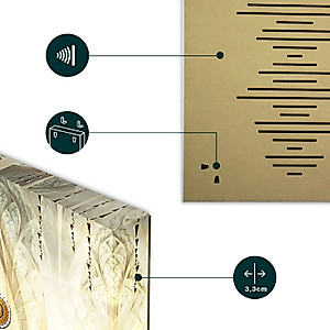 artgeist Acoustic Canvas Wall Art Lilies Flower 35x24 in - 1pcs Picture with Acoustic Foam Sound Print Artwork Room Acoustics Soundproofing Nature Botanical Plant b-C-10285-b-a