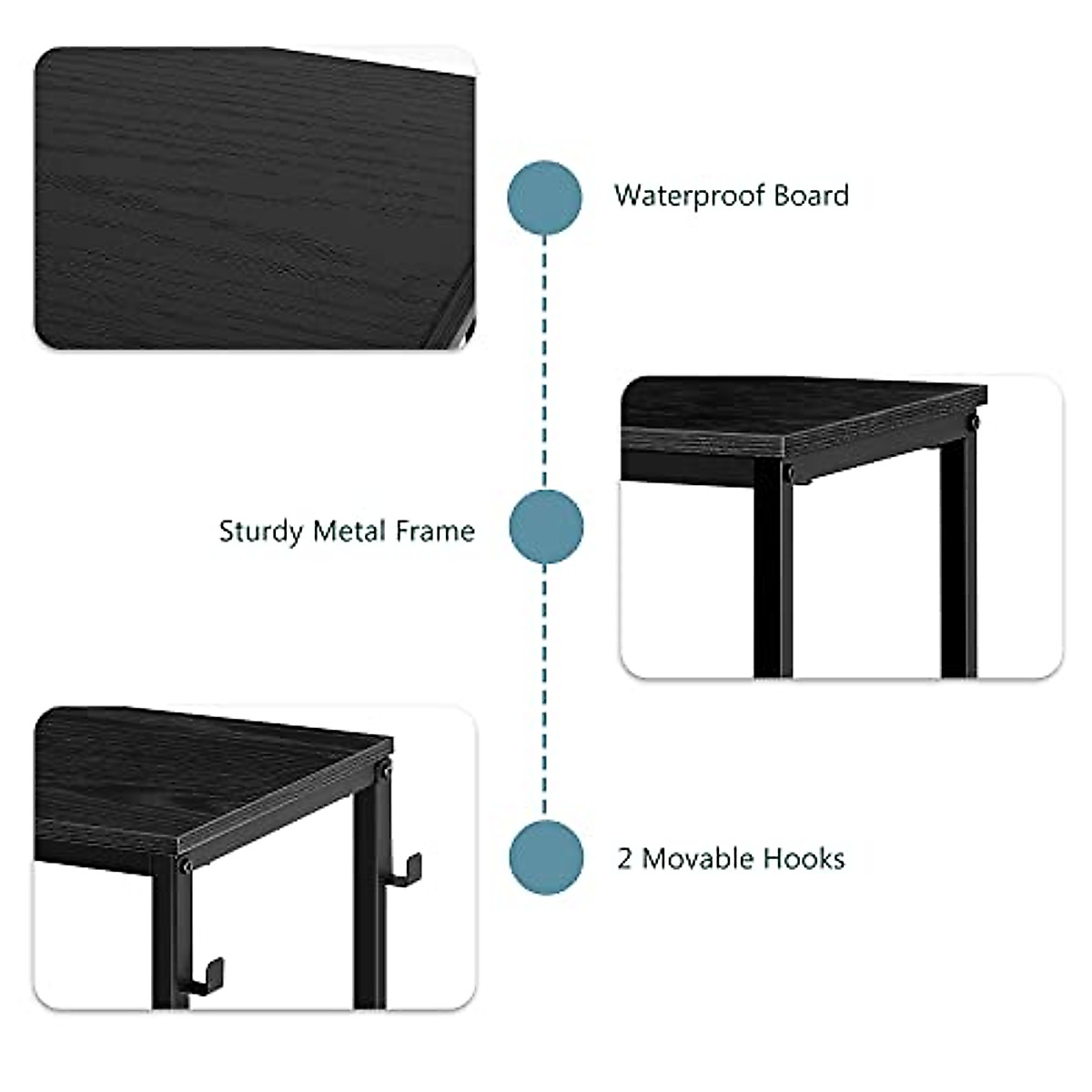 Console Table Narrow Long Sofa Table Entryway Table Black Front Door Console Table Thin Accent Tables for Entryway Hallway Table for Small Spaces Side End Table for Hallway, Bedroom, Living Room