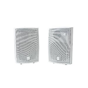 Dual Electronics LU43PW 3-Way High Performance Outdoor Indoor Speakers with Powerful Bass | Effortless Mounting Swivel Brackets | All Weather Resistance | Expansive Stereo Sound Coverage | Sold in Pairs, White