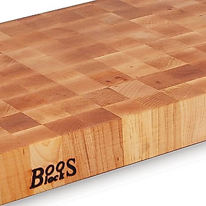 John Boos Maple Classic Reversible Wood End Grain Chopping Block, 20"x 15" x 2.25