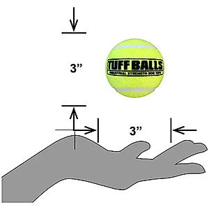 PetSport Tennis Ball Dog Toys | 6 Pack Medium (2.5") Pet Safe Non-Toxic Industrial Strength Felt & Rubber Tuff Balls | Play Fetch, Launch, Chuck or Toss at Dog Park