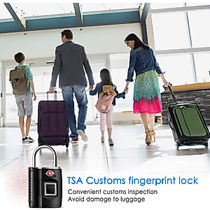 Fingerprint Lock, TSA Approved Smart Digital Locker Lock for Gym, Luggage, Travel, House Door, Suitcase, Backpack, School, Bike,Office, Keyless