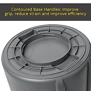 Rubbermaid Commercial 262000GRA Round Brute Container, Plastic, 20 gal, Gray