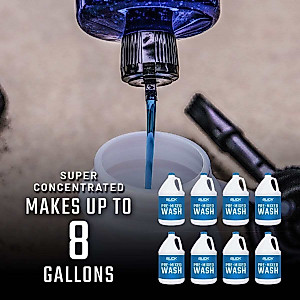 Slick Products Wash & Wax Extra Thick Foaming Cleaning Solution Motorcycle, Truck, Trailer, Boat, Car Wash Soap - Works With Foam Cannon, Foam Gun, Sprayers, Buckets, 32 oz., Tropical Scent