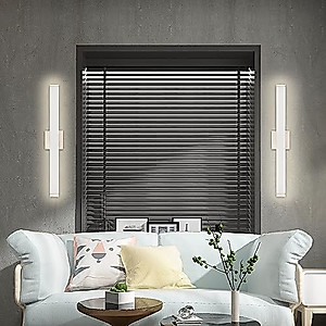 YHTlaeh Bathroom Vanity Light Brushed Nickel Square LED 24 inch 14W 4000K Natural White Light Wall Bar Lighting Fixtures Over Mirror